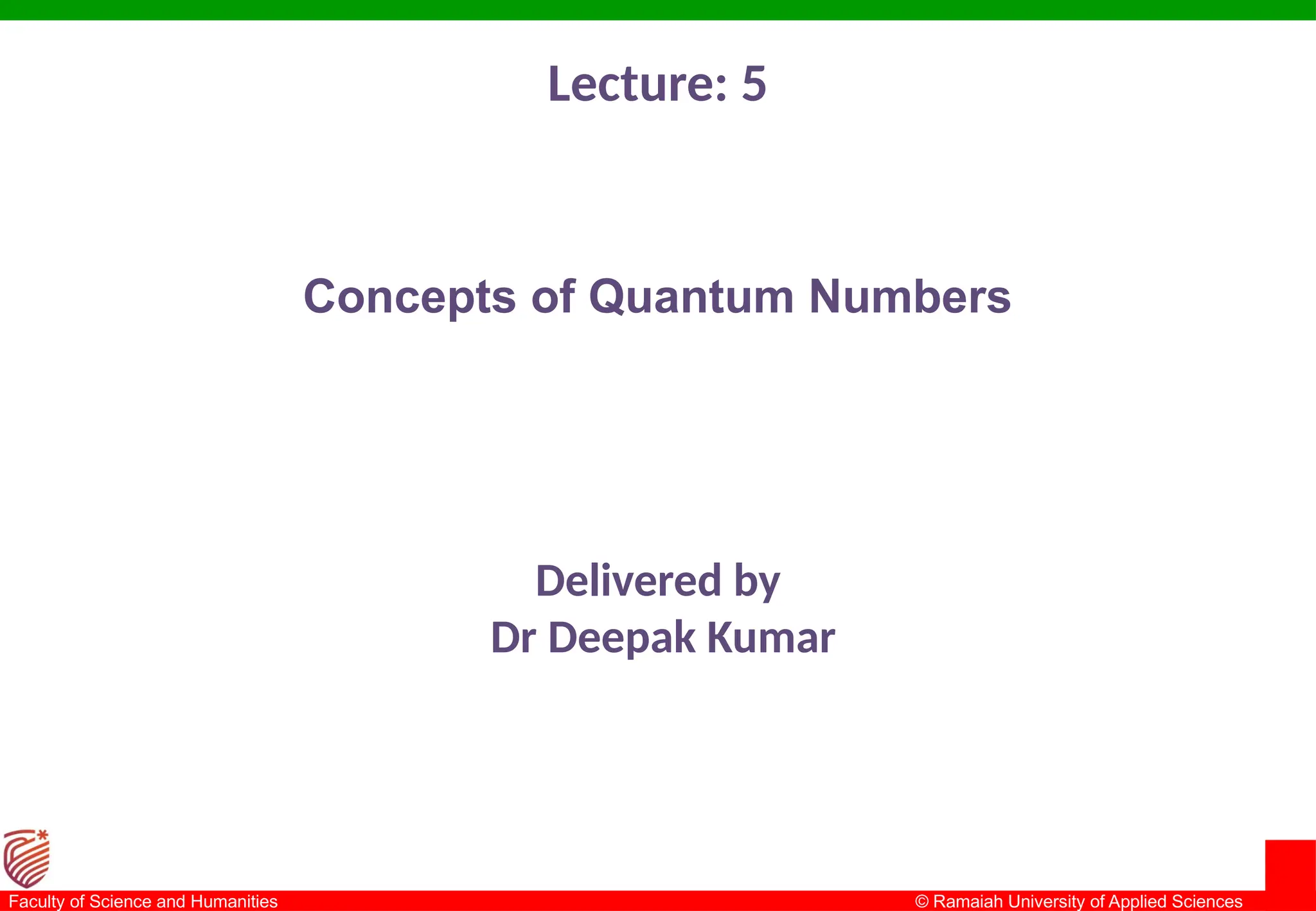 Session 5.pptx, chemistry, quantum numbers | PPT