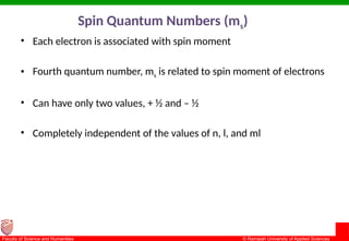 Session 5.pptx, chemistry, quantum numbers | PPT