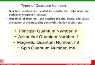 Session 5.pptx, chemistry, quantum numbers | PPT