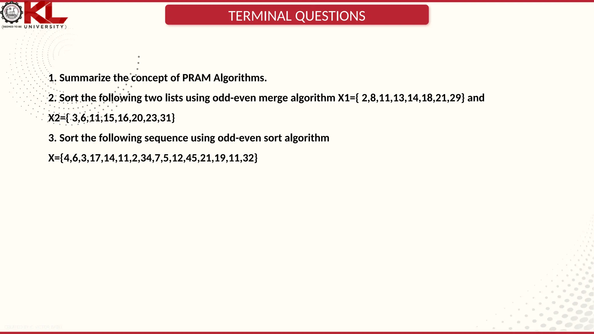 Design and analysis of algorithms-PRAM Alg | PPT
