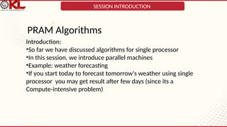 Design and analysis of algorithms-PRAM Alg | PPT