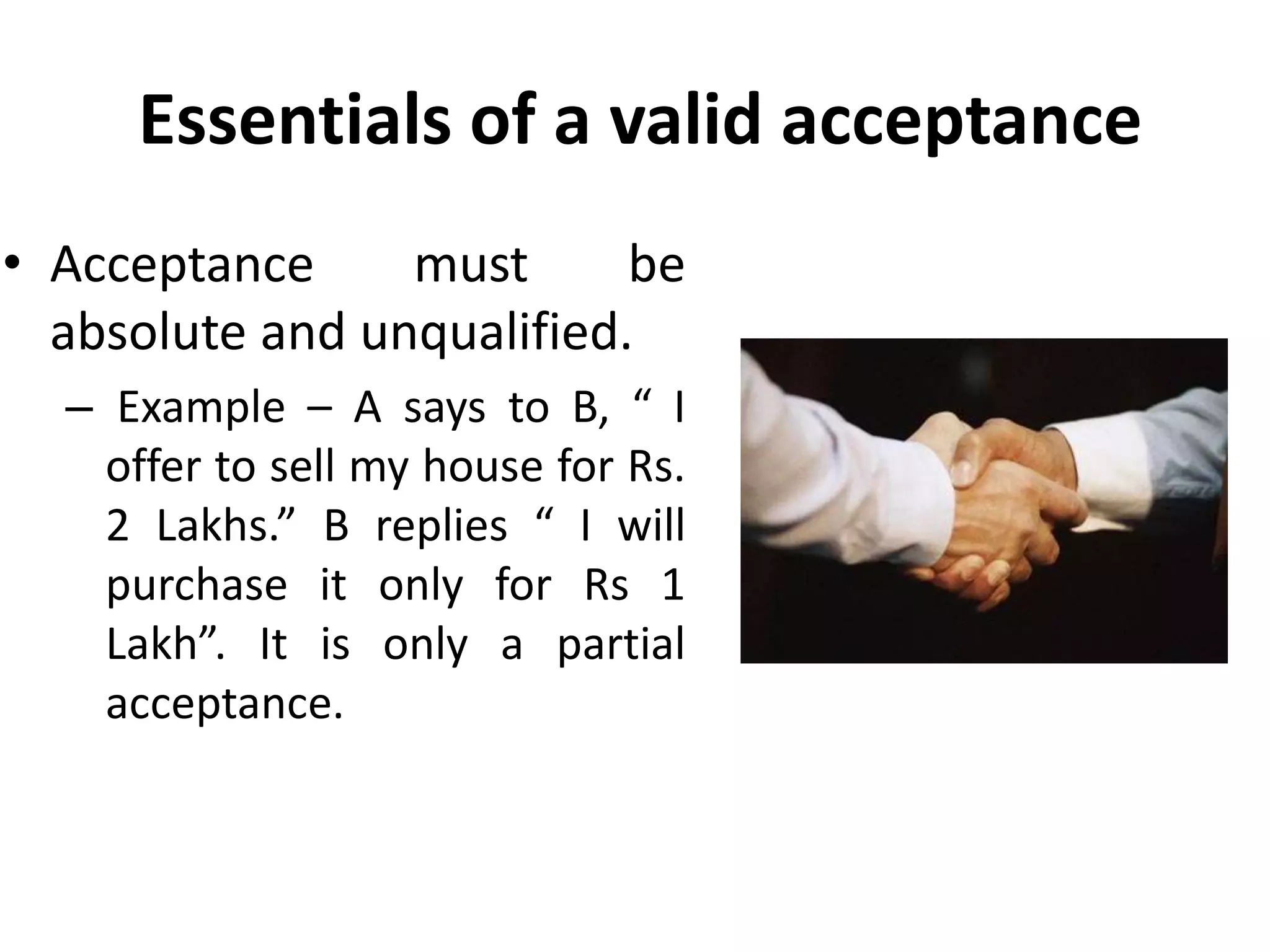 Acceptance - Legal Environment of Business - Business Law - Manu Melwin ...