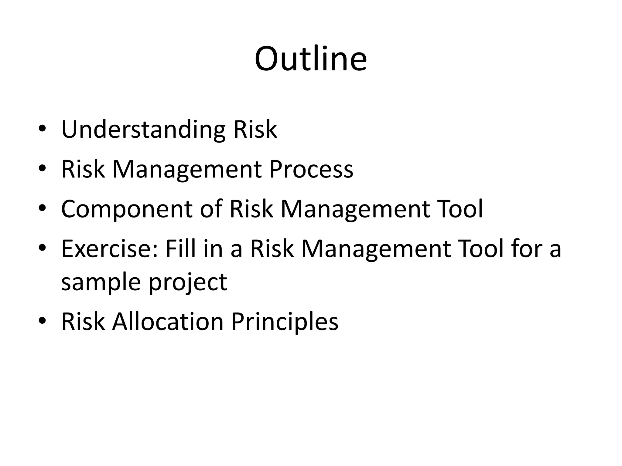 Understanding Basic Risk Management System - Session 5 Managing Project Preparation for Climate ...