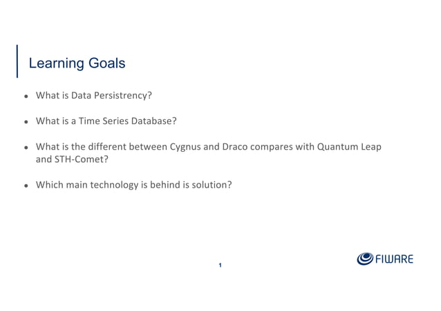 Data persistency (draco, cygnus, sth comet, quantum leap) | PPT