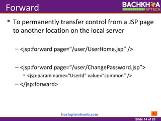 Session 5 : intro to jsp - Giáo trình Bách Khoa Aptech | PPT