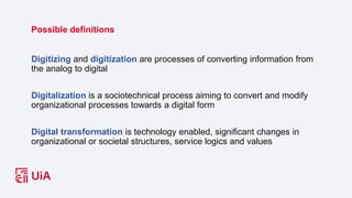 Digital Governance Science Base: Central concepts of digital government ...