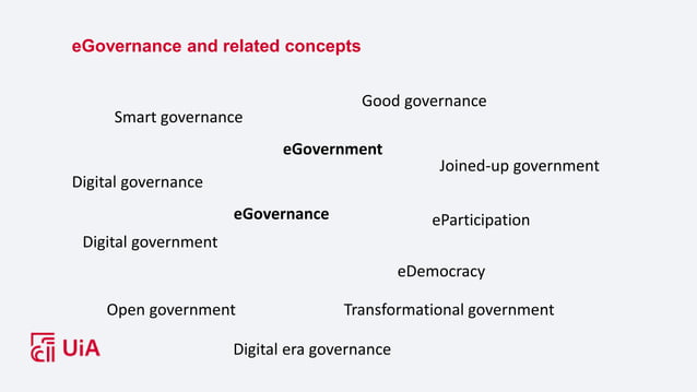 Digital Governance Science Base: Central concepts of digital government ...