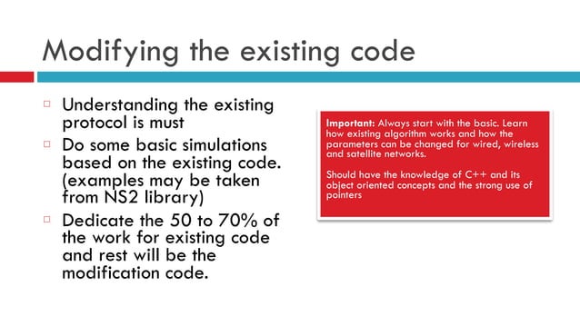 Recompiling network simulator 2 | PPT