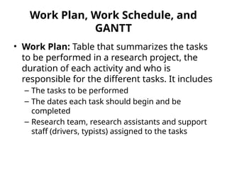 Session 5-Research Proposal Objectives, Hypothesis, Methodology, Work ...