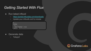 Using Grafana with InfluxDB 2.0 and Flux Lang by Jacob Lisi | PPT