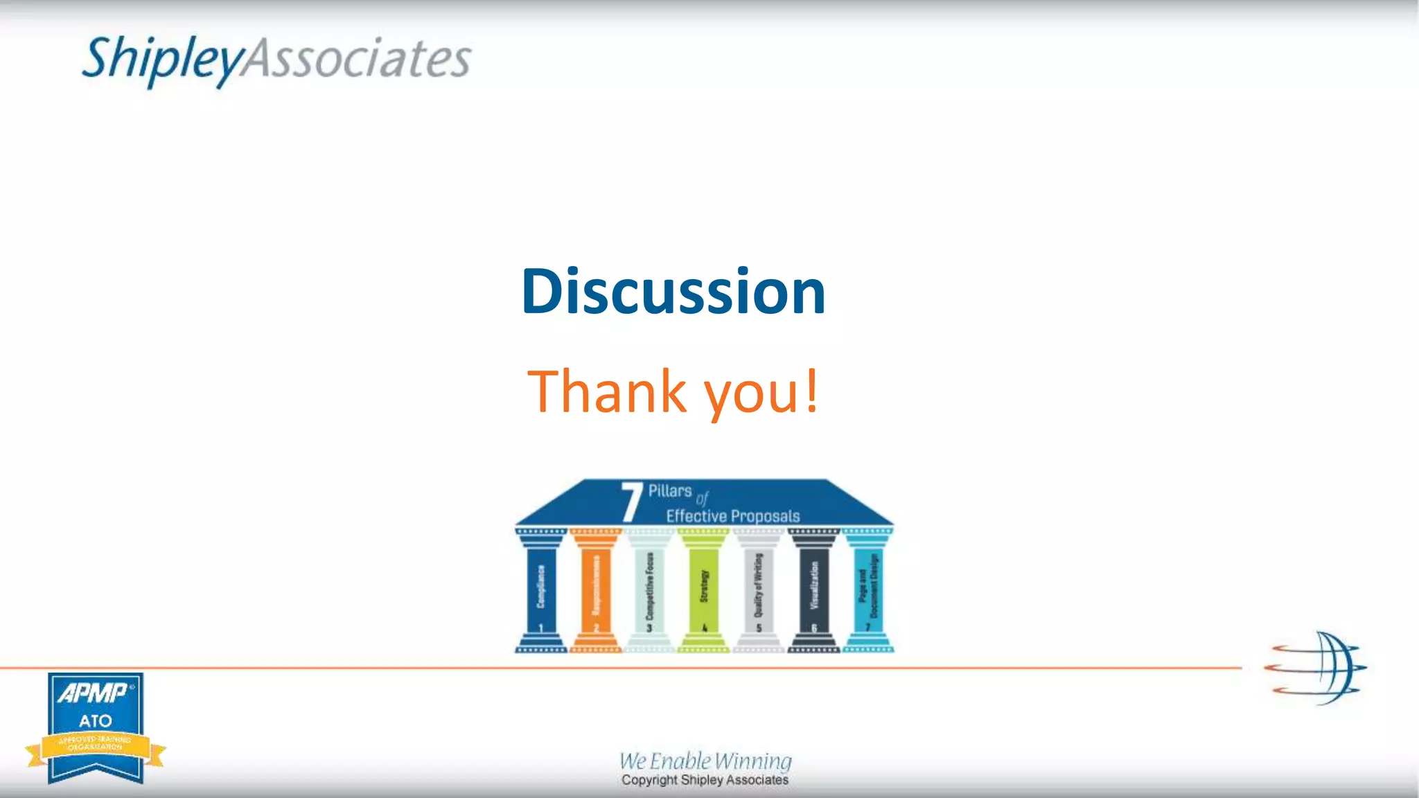 Session 5: Shipley Associates - 7 Pillars of Effective Proposals | PPTX