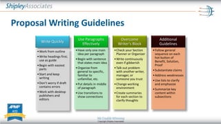 Session 5: Shipley Associates - 7 Pillars of Effective Proposals | PPTX