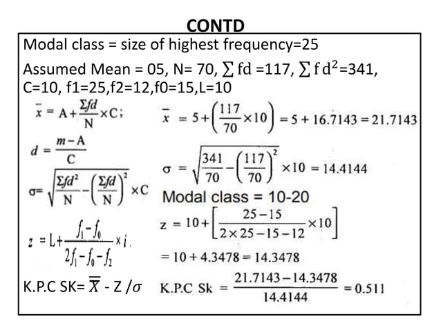 KPC and Bowley skewness | PPTX | Physics | Science