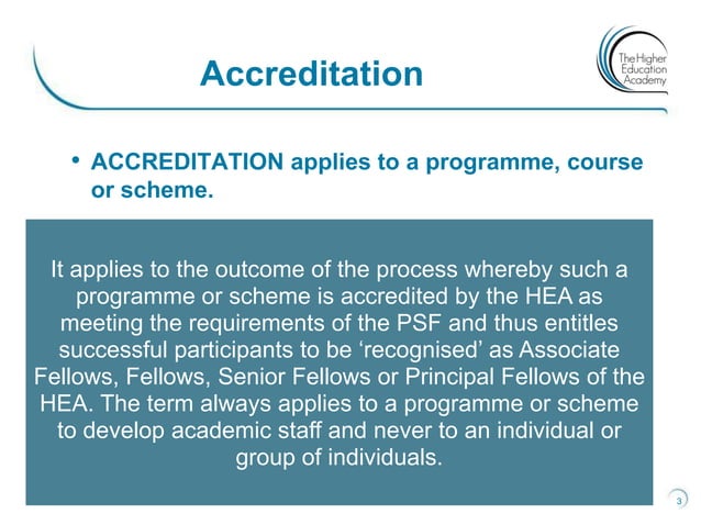 Session 5 accreditation and the professional standards framework.march ...