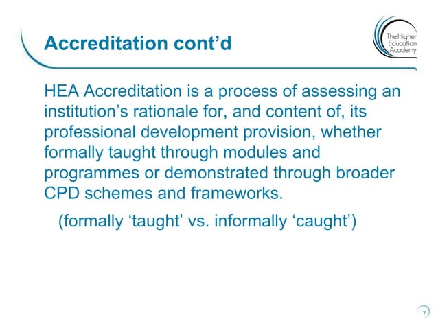 Session 5 accreditation and the professional standards framework.march ...