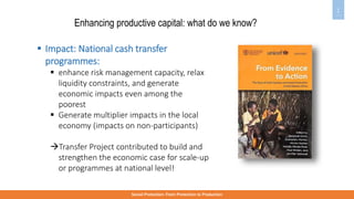 Economic & Productive Impacts of Cash Transfers & Implications for ...