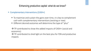 Economic & Productive Impacts of Cash Transfers & Implications for ...