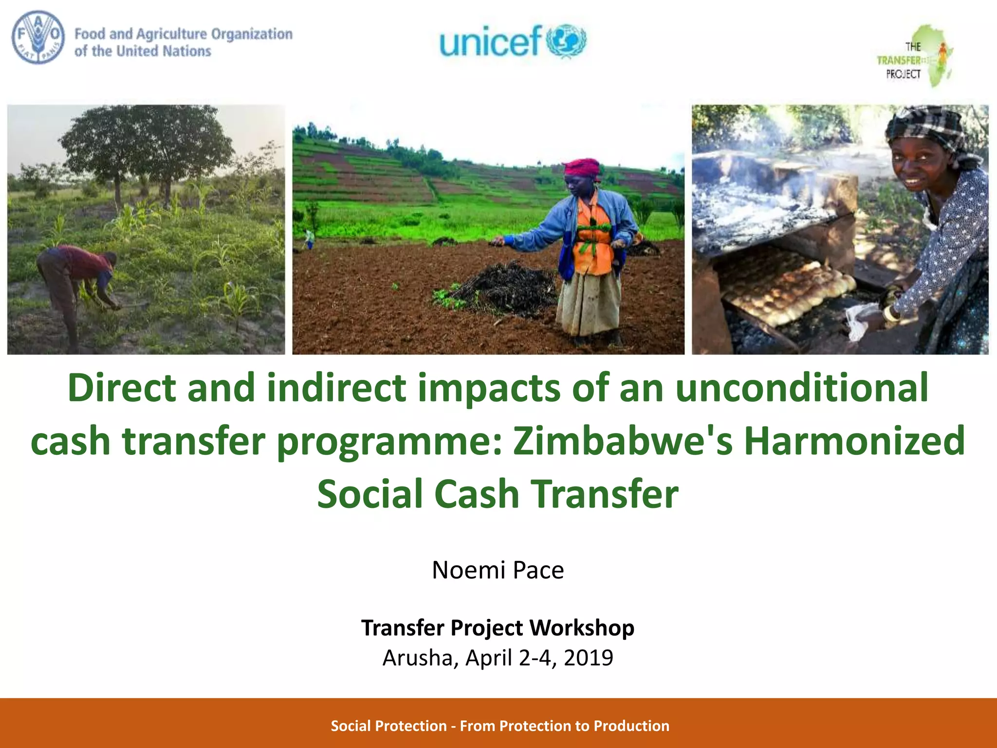 Direct & Indirect Impacts of an Unconditional Cash Transfer Programme ...