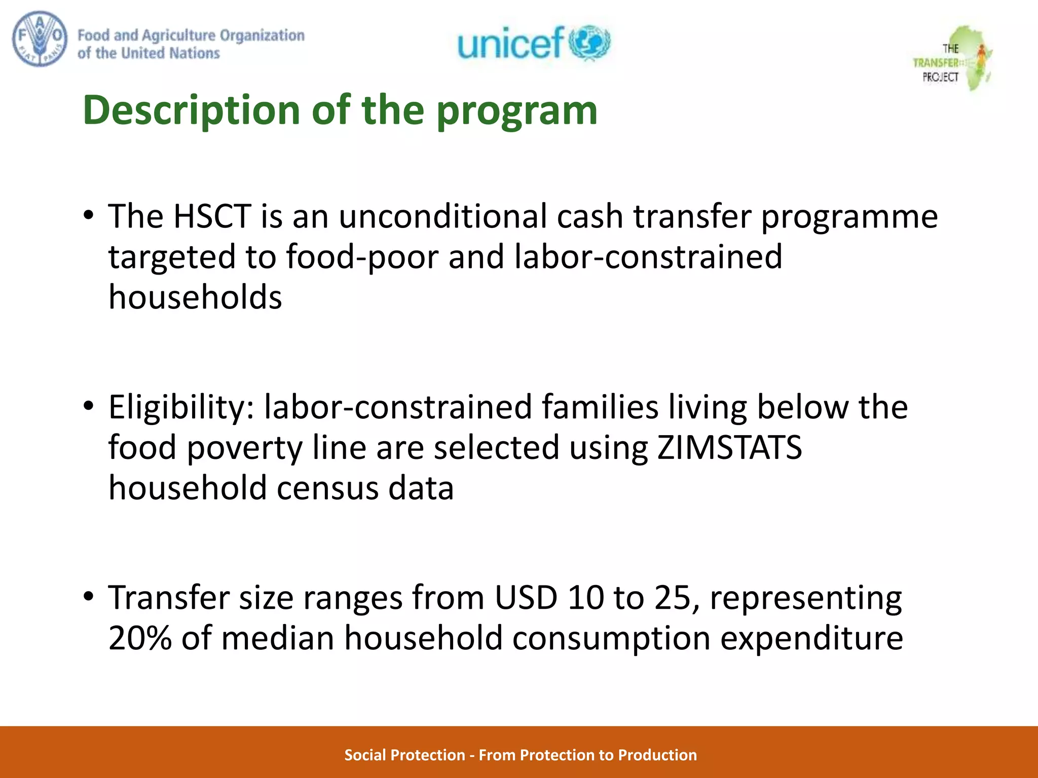 Direct & Indirect Impacts of an Unconditional Cash Transfer Programme ...
