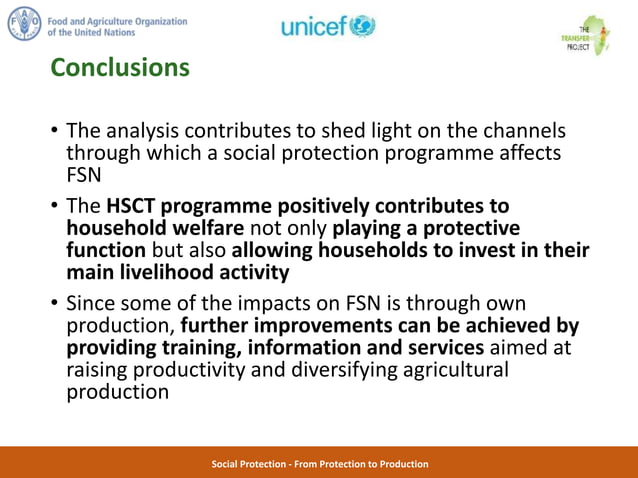 Direct & Indirect Impacts of an Unconditional Cash Transfer Programme ...