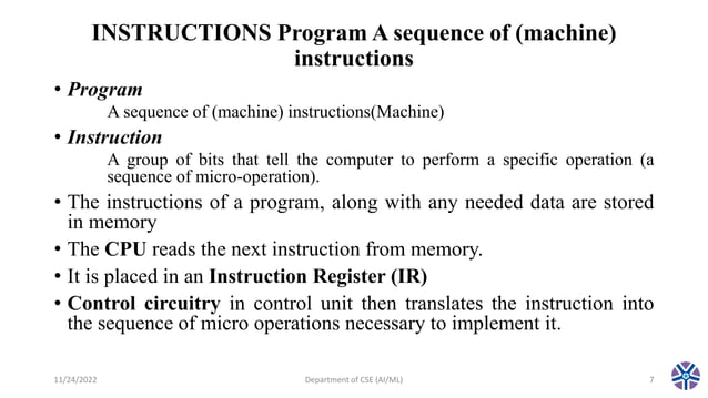 CS304PC:Computer Organization and Architecture Session 5 Basic Computer ...