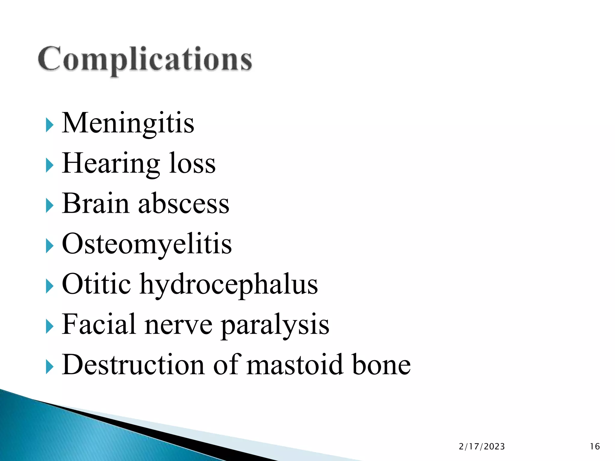 Session 5 Mastoiditis.pptx | Ear, Nose and Throat Conditions | Diseases ...