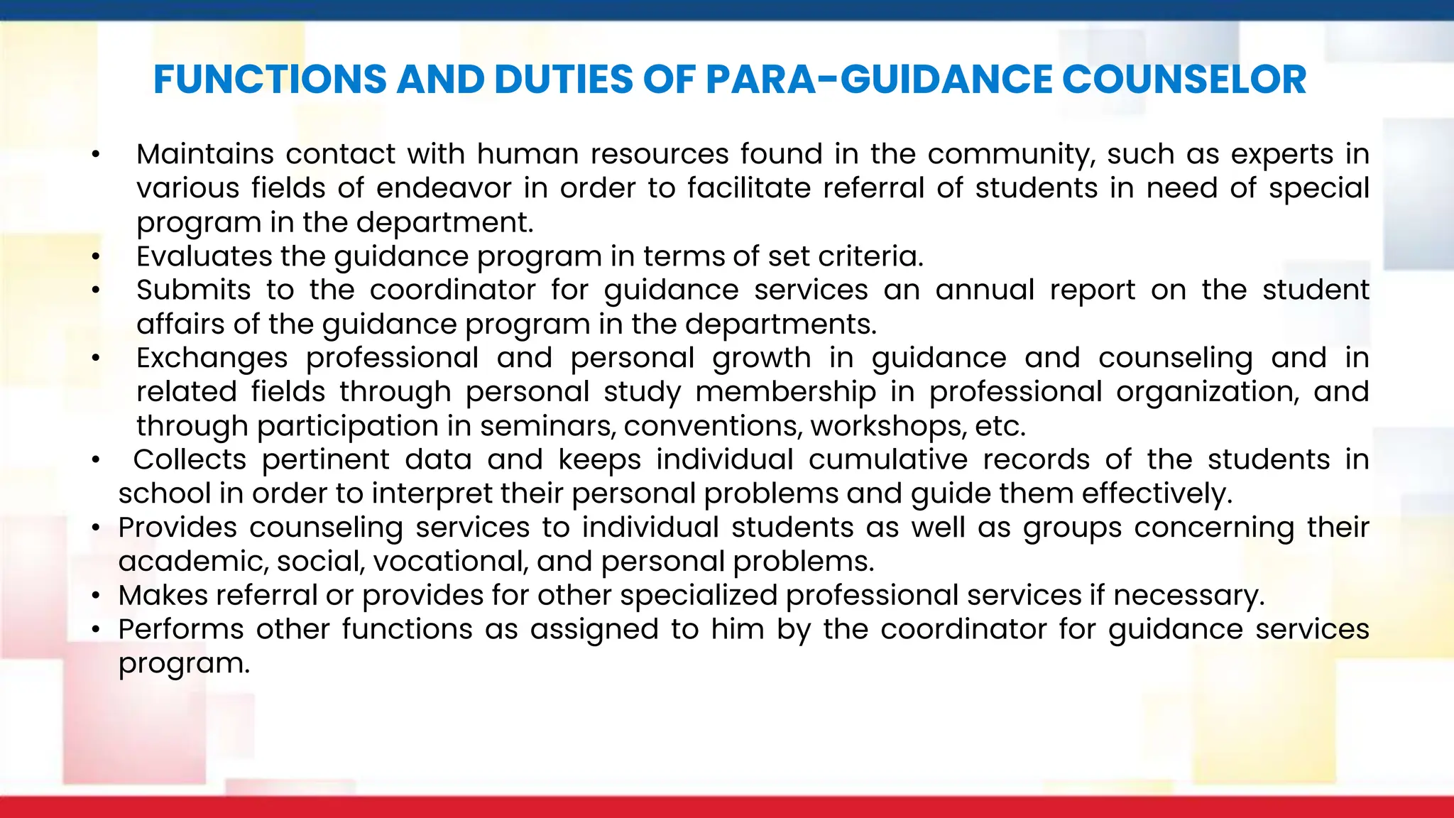 SESSION 5 Roles and responsibilities of PGC.pptx