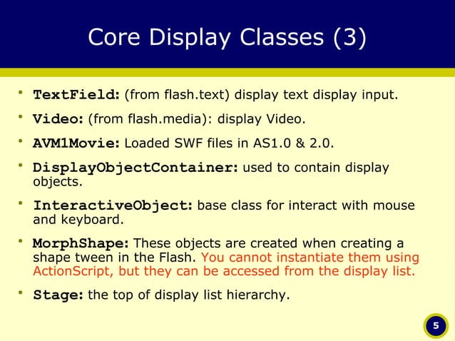 Actionscript 3 Session 5 The Display Api And The Display List Ppt