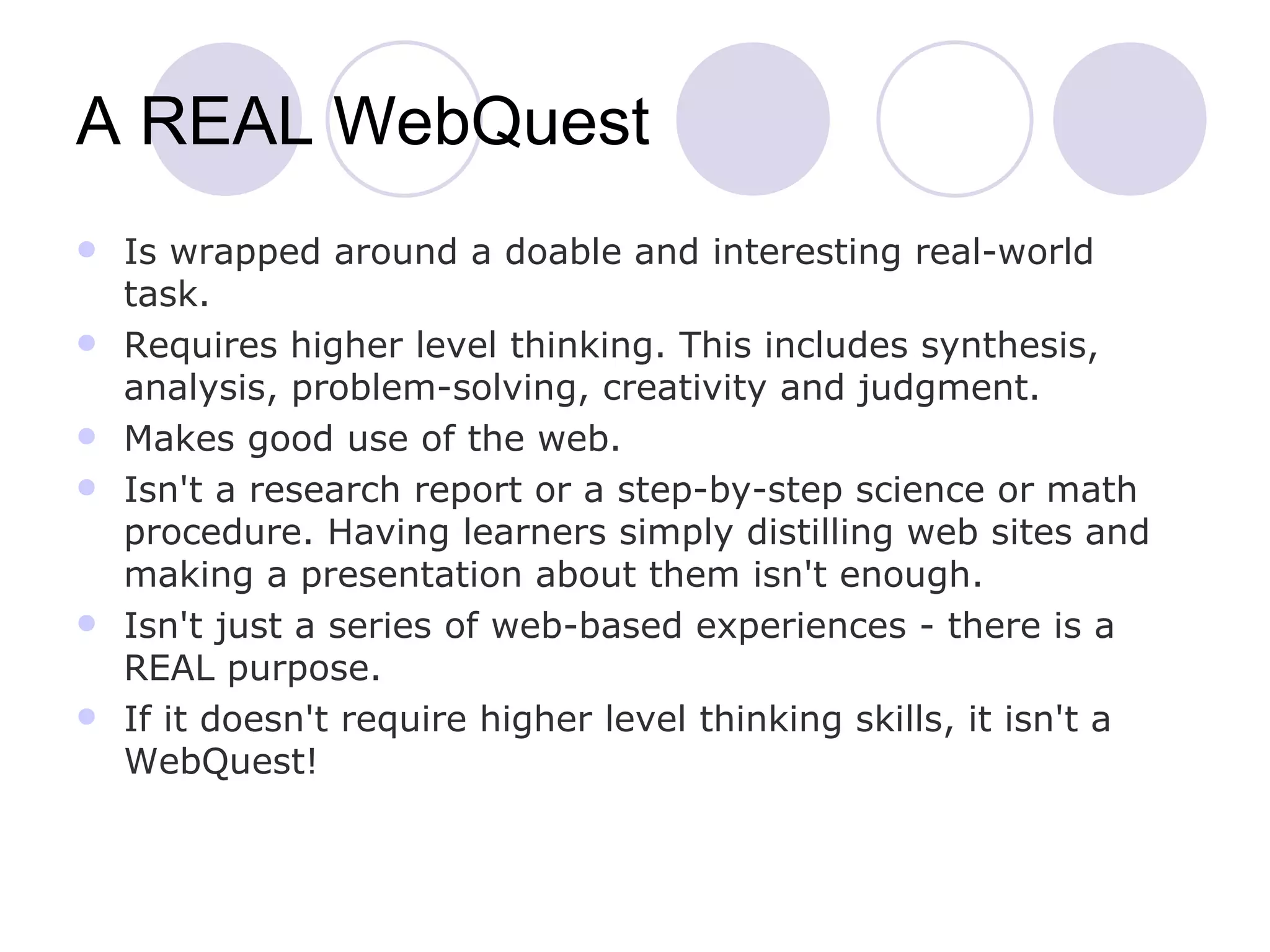 Session5 webquests blooms weles | PPT