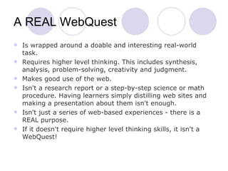 Session5 webquests blooms weles | PPT