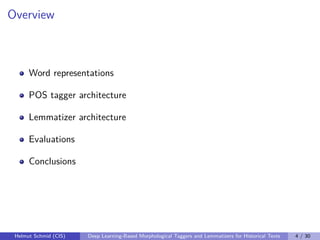 Session6 01.helmut schmid | PDF