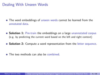 Session6 01.helmut schmid | PPT