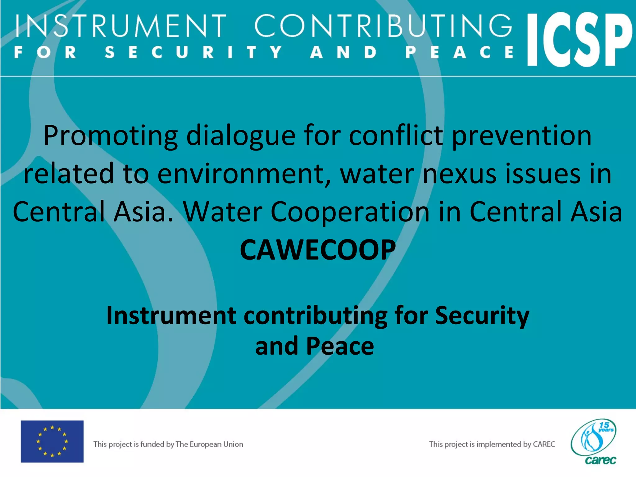Implementation of the Water Diplomacy Project | PPT