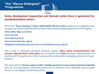 The Nexus Dialogues EU Programme | PPT