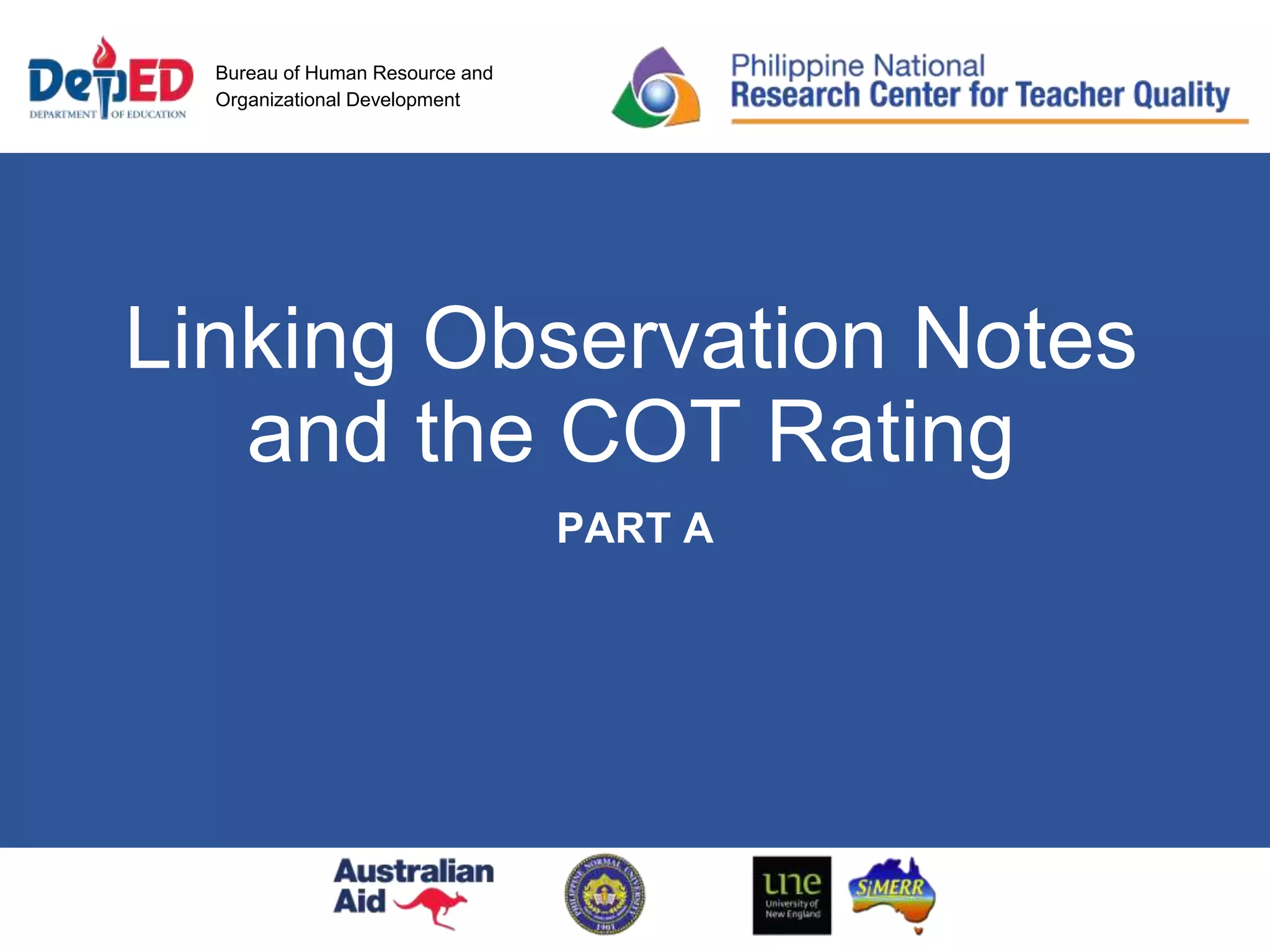 Session 6-8 Linking Observation Notes with COT Rating.pptx