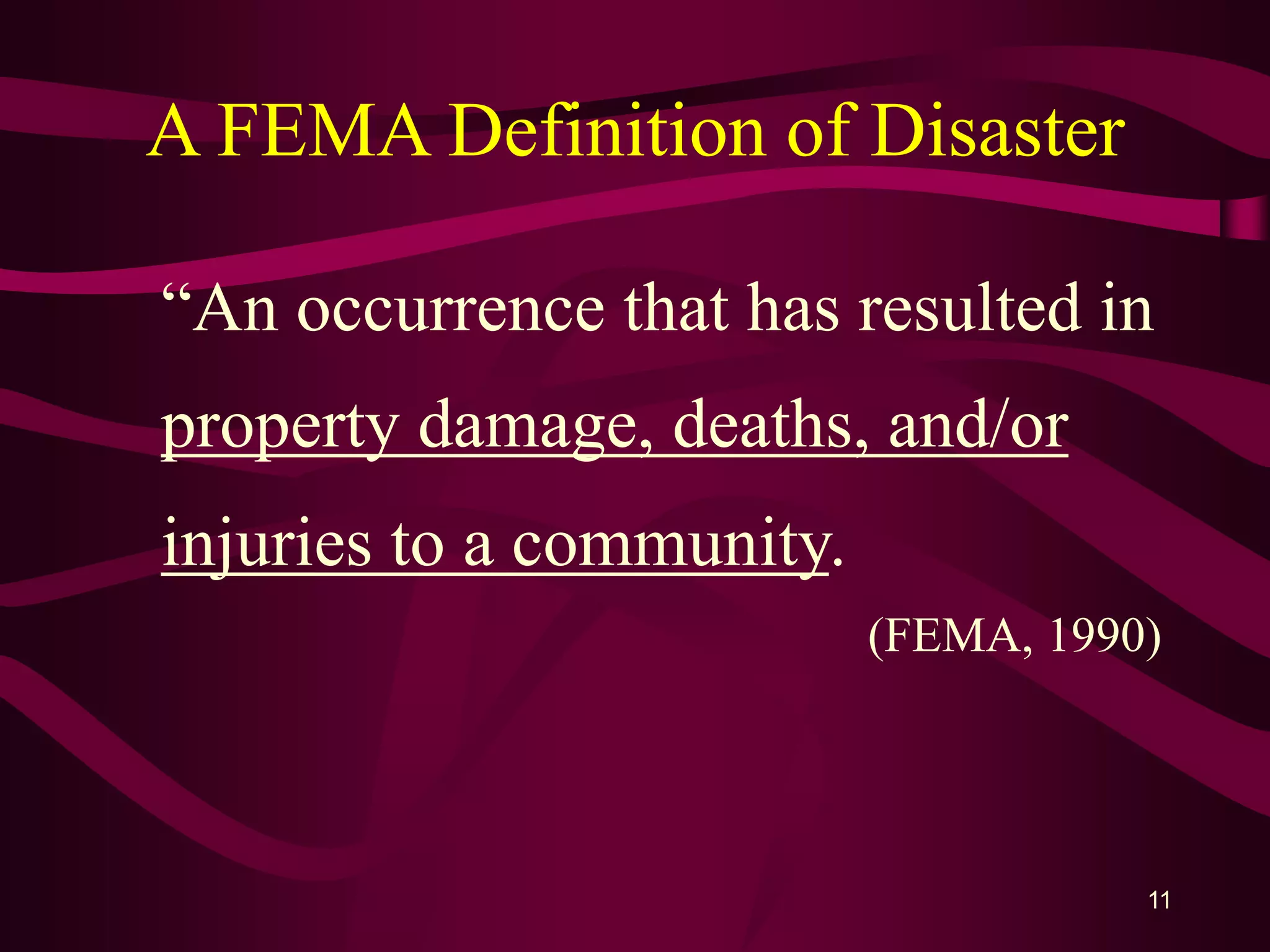 Defining Disaster | PPT