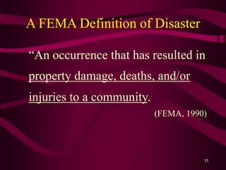 Defining Disaster | PPT