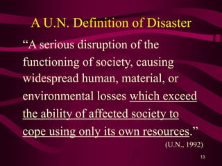 Defining Disaster | PPT