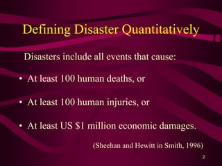 Defining Disaster | PPT