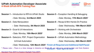 UiPath Automation Developer Associate Training Series 2025 - Session 6 ...