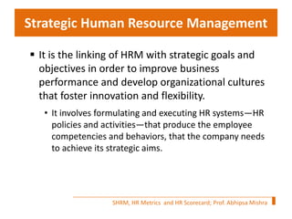 Stratetic HRM & HR Scorecard | PPTX