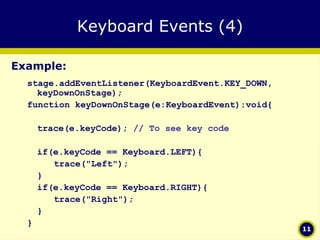 Actionscript 3 - Session 6 Interactivity | PPT | Computing | Technology & Computing