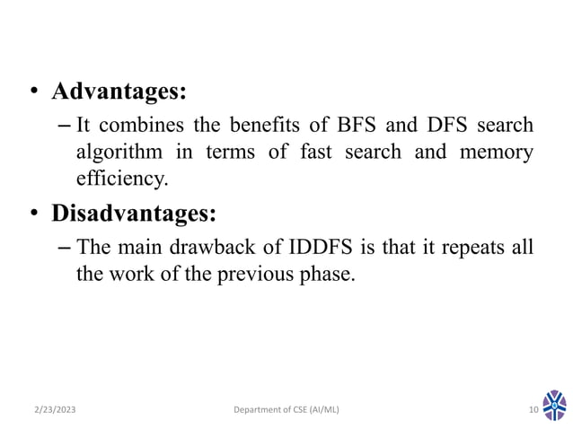 Aisession 6 Iterative Deepening Depth First And Bidirectional Searchpptx