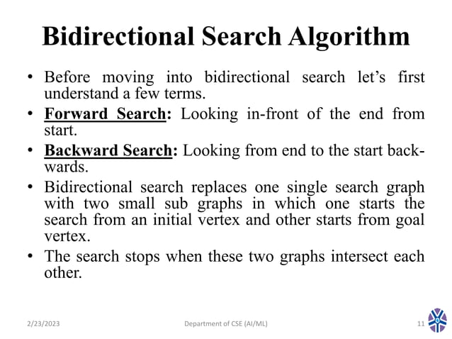 Aisession 6 Iterative Deepening Depth First And Bidirectional Searchpptx