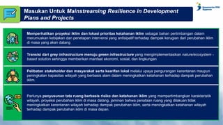 Session 6: Mainstreaming resilience in projects - Medrilzam - Bappenas ...