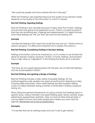 Presentation on usage of Six Thinking Hats.pdf | Green Solutions | Business