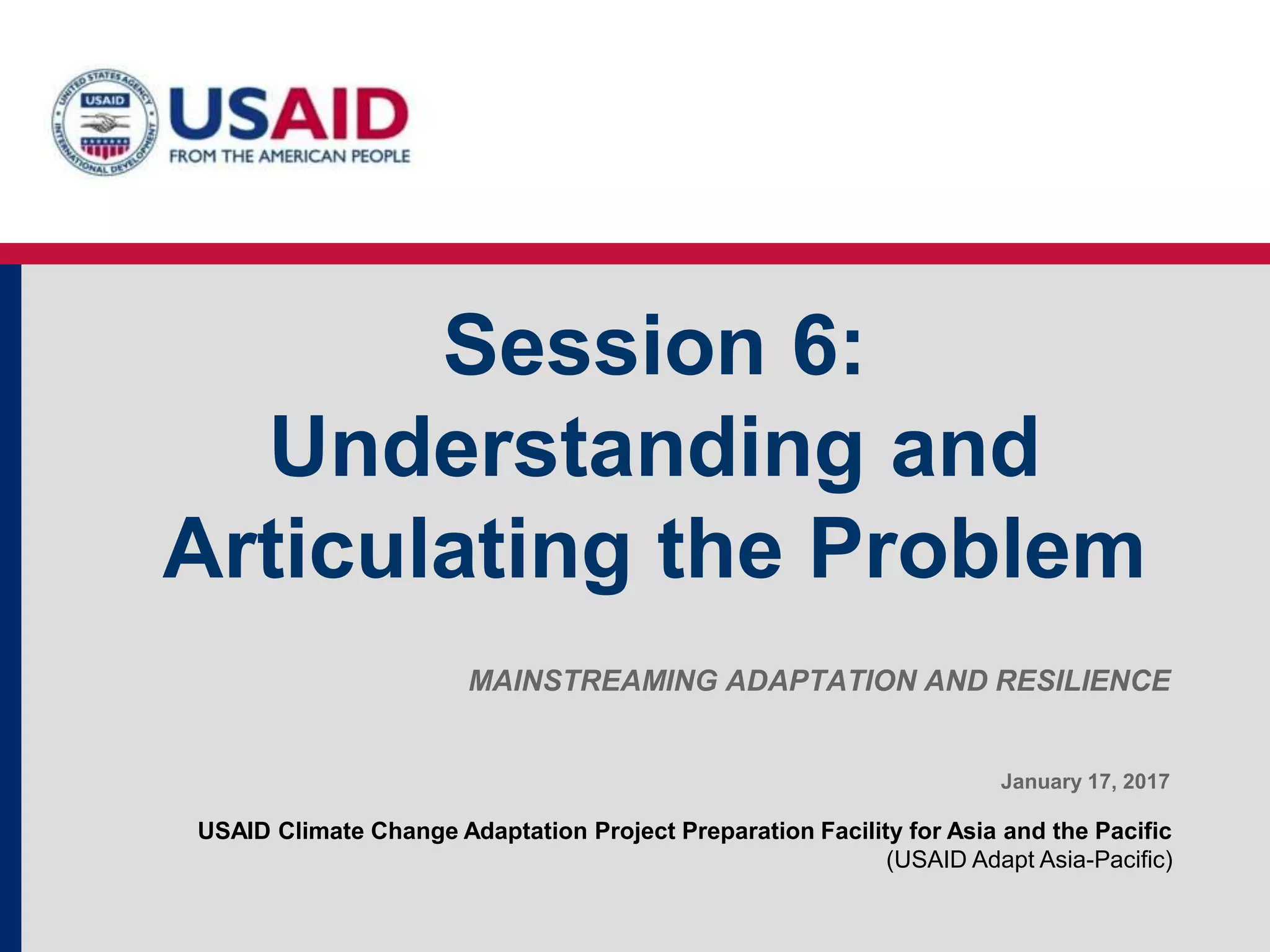 Understanding and Articulating the Problem - Session 6 Managing Project ...