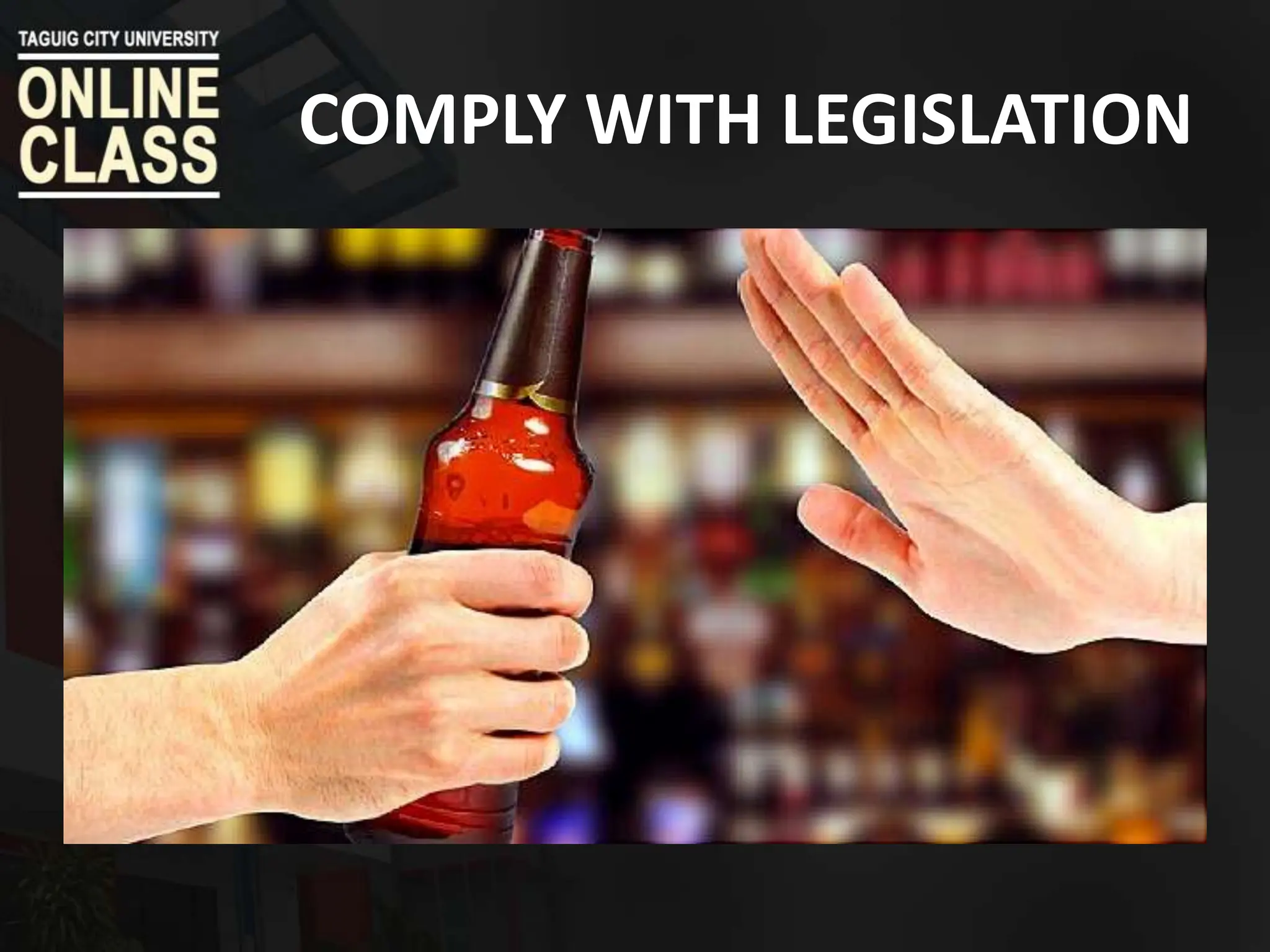 DEAL WITH/HANDLE INTOXICATED GUESTS IN BAR MANAGEMENT | PPTX ...