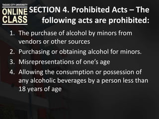 DEAL WITH/HANDLE INTOXICATED GUESTS IN BAR MANAGEMENT | PPTX