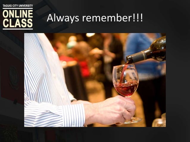 DEAL WITH/HANDLE INTOXICATED GUESTS IN BAR MANAGEMENT | PPTX ...